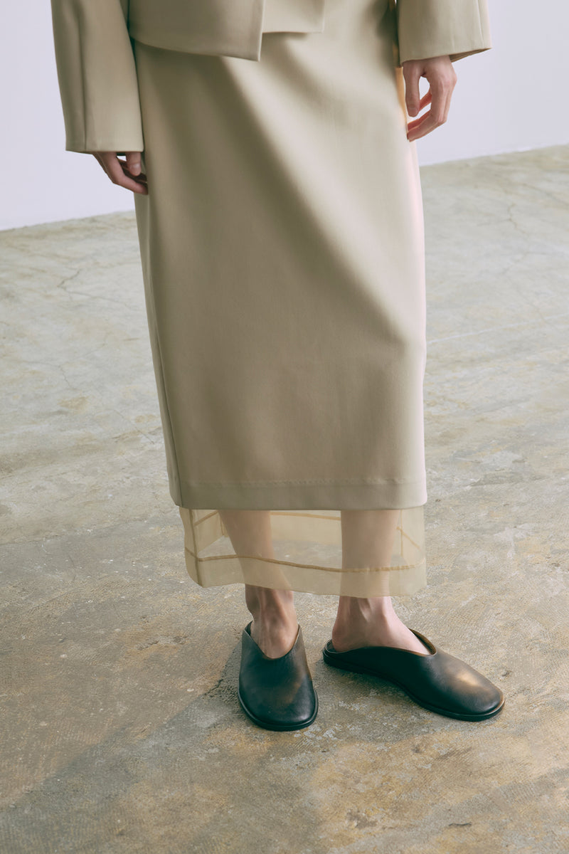 【Set Up】Sheer Layered I-Line Skirt – EN NEUME